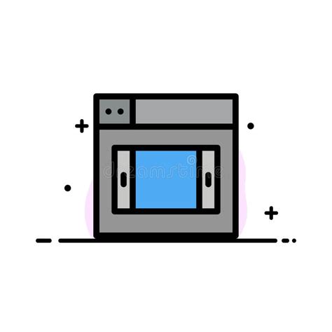 Web Design Mobile Business Flat Line Filled Icon Vector Banner