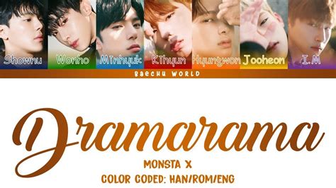 Monsta X 몬스타엑스 Dramarama Lyrics Color Codedhanromeng Youtube