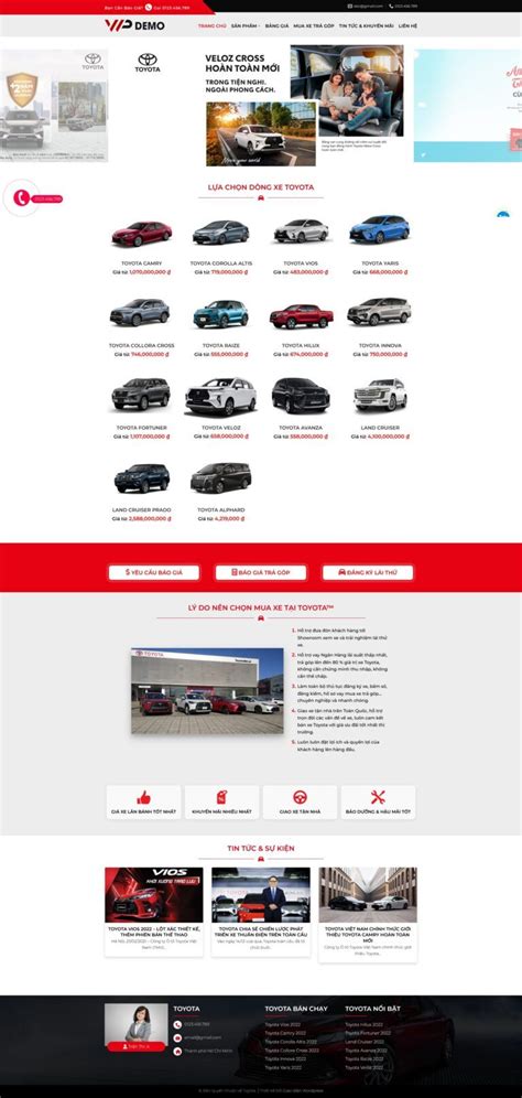Source Code Mẫu Website Showroom Bán Xe ô Tô Chuẩn đẹp 2025 Themevip