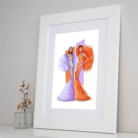 Kylie And Kendall Met Gala Fashion Illustration Wall Art T Ideas A5
