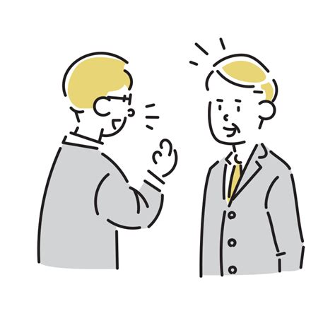 会話をするビジネスマンのイラストおじさん Loose Drawing 無料で商用利用可なフリーイラスト