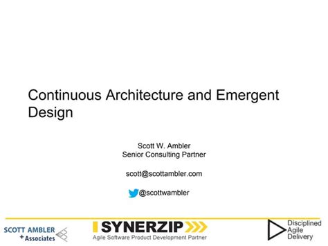 Continuous Architecture And Emergent Design Ppt