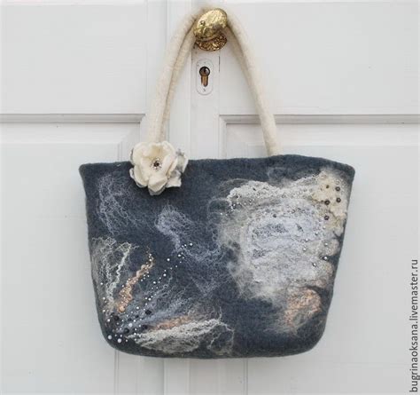 Традиционный серый сумка валяная авторская в интернет магазине на