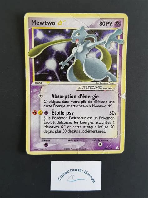 Mewtwo Star 103110 Ex Fantômes Holon Carte Pokemon