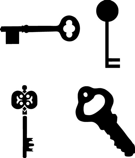 Key Silhouette Vector On White Background 34075604 Vector Art At Vecteezy