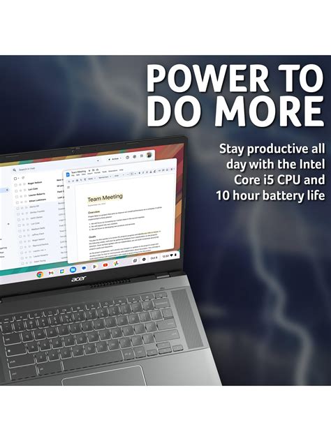 Acer Chromebook Plus 515 Laptop Intel Core I5 Processor 8gb Ram 256gb Ssd 15 6” Full Hd Iron