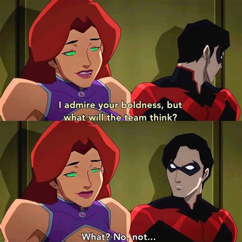 What Kind Of Move Are Nightwing And Starfire Talking About Teen