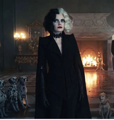 Cosplay Cruella De Vil Outfits Emma Stone Cruella Costume Black C