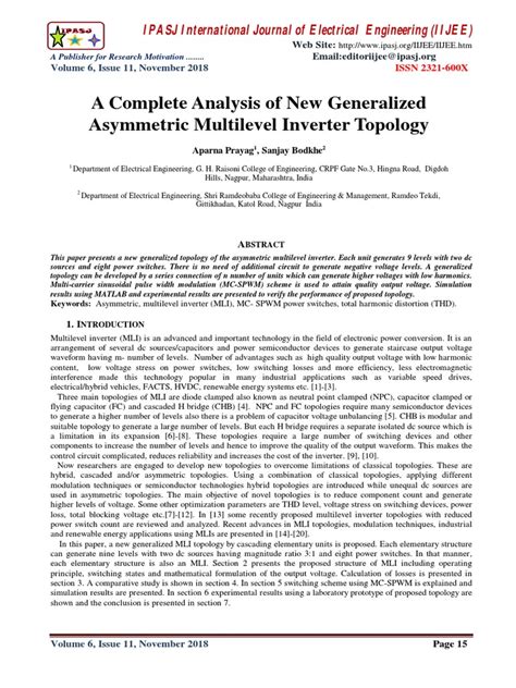 A Complete Analysis Of New Generalized Asymmetric Multilevel Inverter