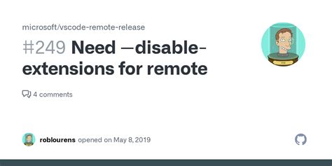 Need Disable Extensions For Remote · Issue 249 · Microsoftvscode