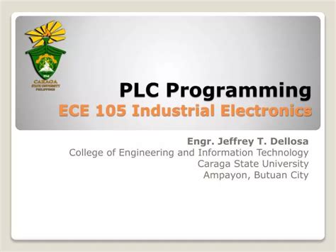 PPT PLC Programming ECE Industrial Electronics PowerPoint Presentation ID