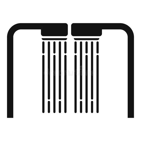 Double Shower Head Pouring Water For Hygiene And Relaxation Stock