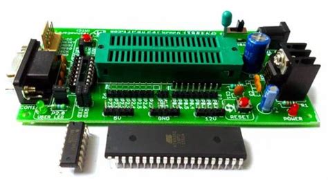 8051 Project Development Board Kit With ZIF Socket MAX232 Atmel AT89S52