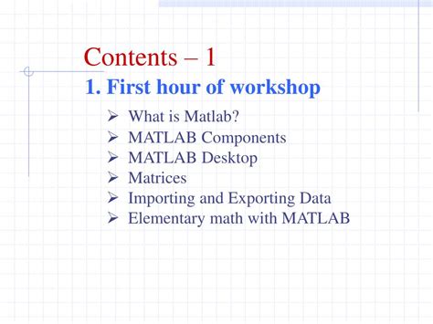ppt short m atlab tutorial powerpoint presentation free download