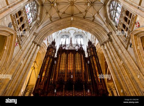 York Minster The Organ Stock Photo Alamy