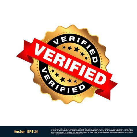 Verified Gold Seal Stamp Vector Template Illustration Design Vector