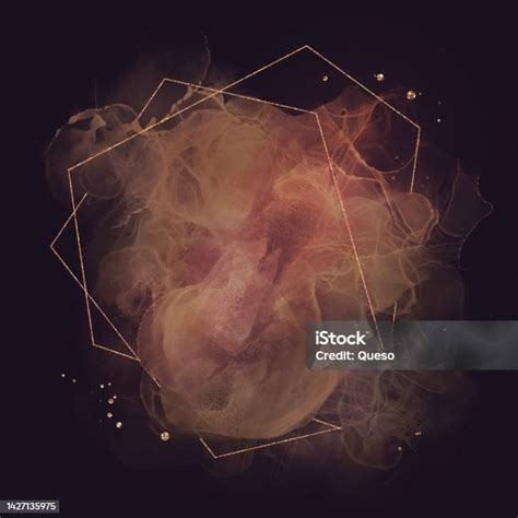 가을과 겨울을위한 알코올 잉크 아트 스퀘어 템플릿 와인 색상 배경에 금 기하학적 패턴 반짝임과 색종이 추상적이고 고전적인 배너