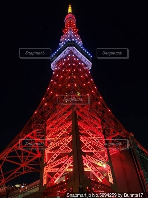 東京タワーのライトアップの写真・画像素材 5894259 Snapmart（スナップマート）