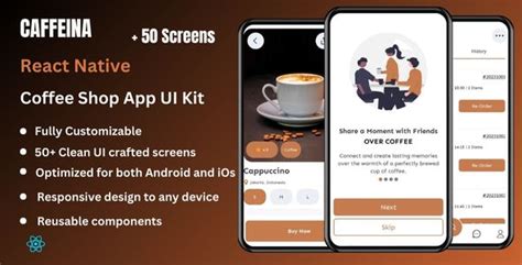 Caffeina Coffee Shop App Template Ui Kit React Native Gplcode Net