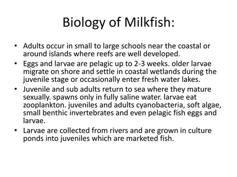 Milkfish Culture Report Pptx