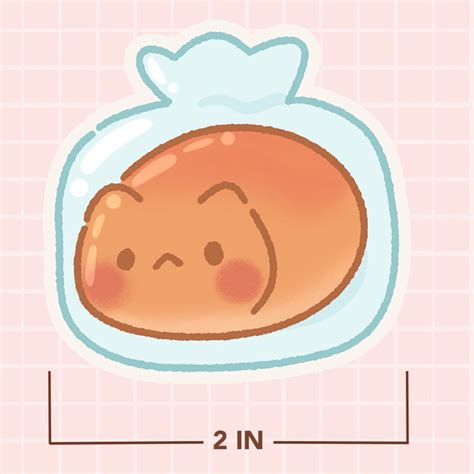 Cat Bread Sticker Kawaii Bakery Kawaii Cat Cute Breakfast Sticker