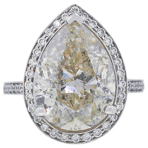 302 Carat Pear Cut Golconda Diamond Platinum Ring For Sale At 1stdibs