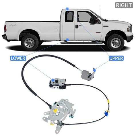 Left Right Rear Door Latch Lock Cable Extended Cab For Ford F 250