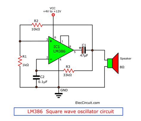 Lm386 Audio Power Amplifier Circuit Diagram