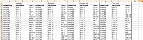 Excel Seat Booking Workbook Stack Overflow