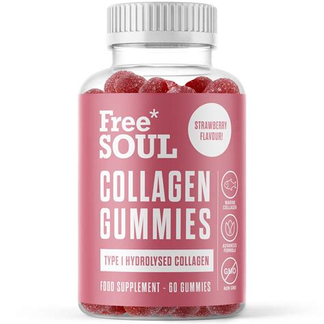 Free Soul Collagen Gummies Strawberry Beauty Support
