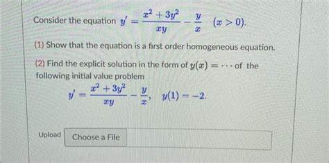 Solved X² 3y² Iy 1 Show That The Equation Is A First