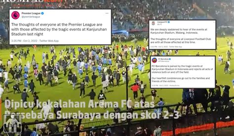 Ucapan Ucapan Bela Sungkawa Dari Klub Klub Sepak Bola Eropa Untuk