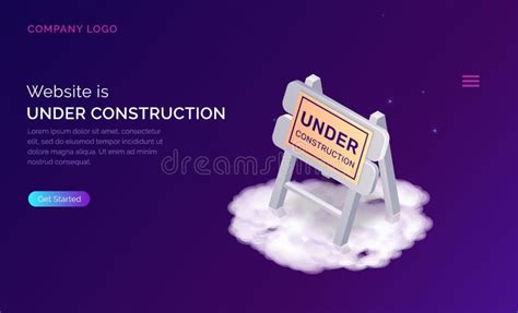 Website Under Construction Maintenance Work Error Stock Vector