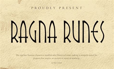 Ragna Runes PERSONAL USE Regular Font Fonts U