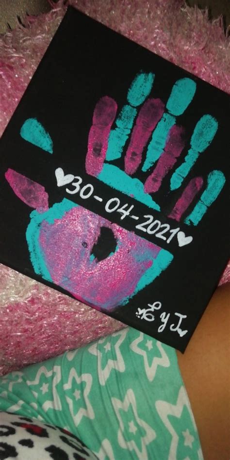 Pin De Itzel 💕 En Guardado Rápido Manillas Para Novios Lienzos Pintados Arte Con Huellas De