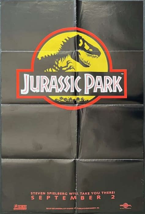 All About Movies Jurassic Park Poster One Sheet Rare Advance Art