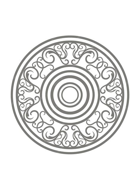 Premium Vector Carved Classic Style Circle Ornament Design Editable