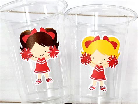Cheerleader Party Cups Cheer Party Cups Cheerleader Party Cups Cheer Birthday Party Cheer