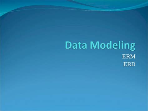 Ppt Erm Erd Outline What Entity Relationship Diagrams Erd Are