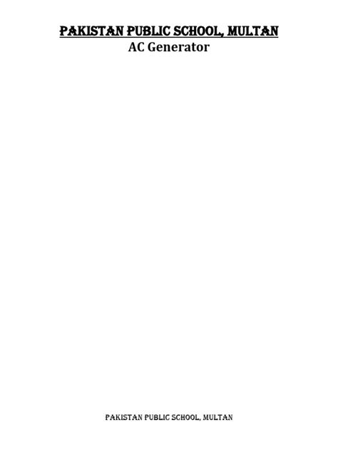 Ac Generator Pdf Electric Generator Inductor