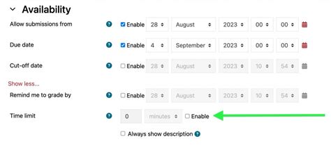 Timed Assignments In Moodle 42 Swarthmore College Its Blog