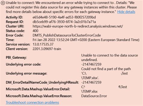 Solved Connection For Excel With On Premise Gateway Microsoft Fabric Community