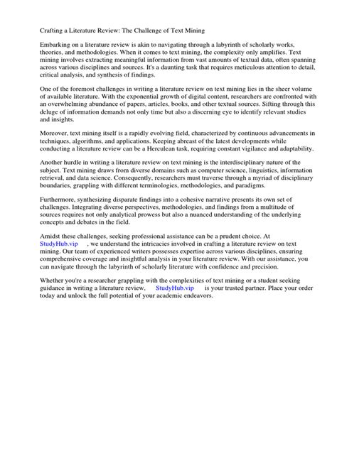 Literature Review Text Mining Pdf Data Mining Analytics