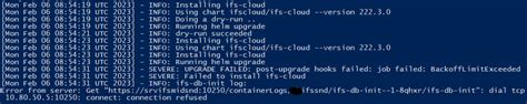 Deploying Middle Tier Error Deploying Db Init Ifs Community