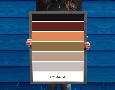 Taylor Swift Evermore Album Album Cover Color Palette Eras Tour Etsy