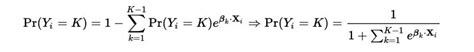 Multinomial Logistic Algebraic Explanation Cross Validated