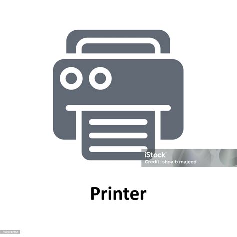 Icônes Solides Vectorielles De Limprimante Stock Simple Dillustration Vecteurs Libres De Droits
