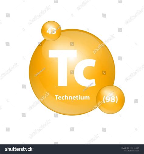 Technetium Tc Icon Structure Chemical Element Stock Vector Royalty Free Shutterstock