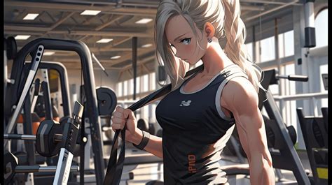 Gym Girl Adventures Treinamento Em Estilo Anime Em Arte Digital