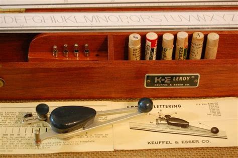 Vintage Drafting Lettering Set Kande Leroy Lettering Set Etsy Letter
